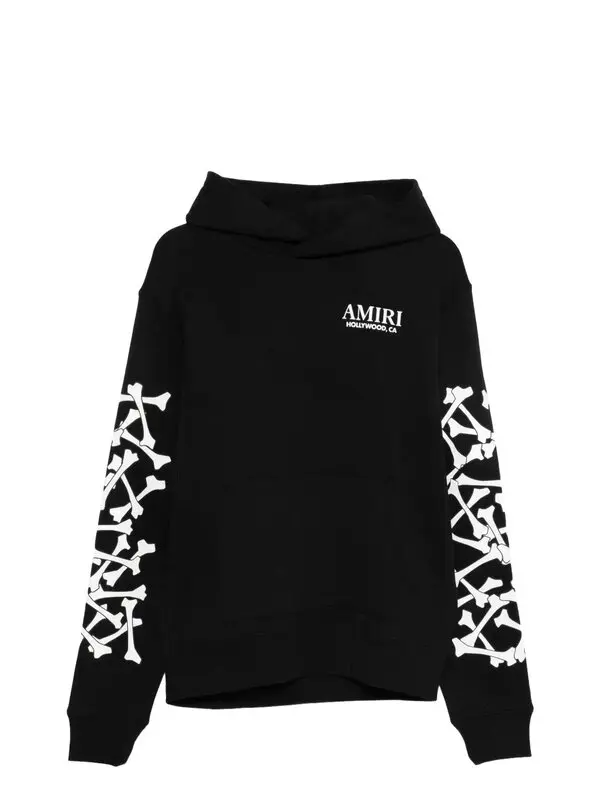 Amiri Bones Stacked Long-sleeve Hoodie - Black