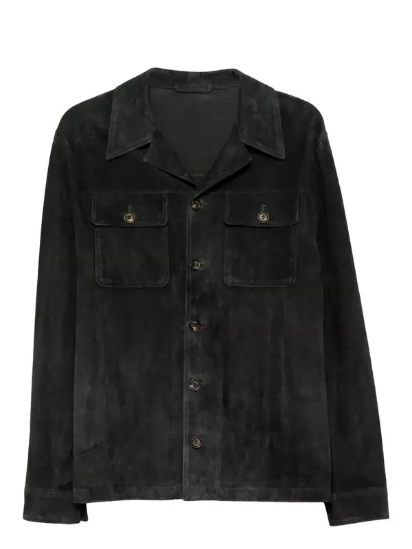 Eleventy Buttoned Flap-pockets Jacket - Black