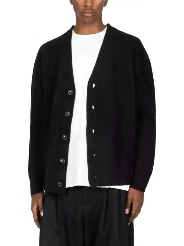 GRIFONI Buttoned Knit Cardigan - Black