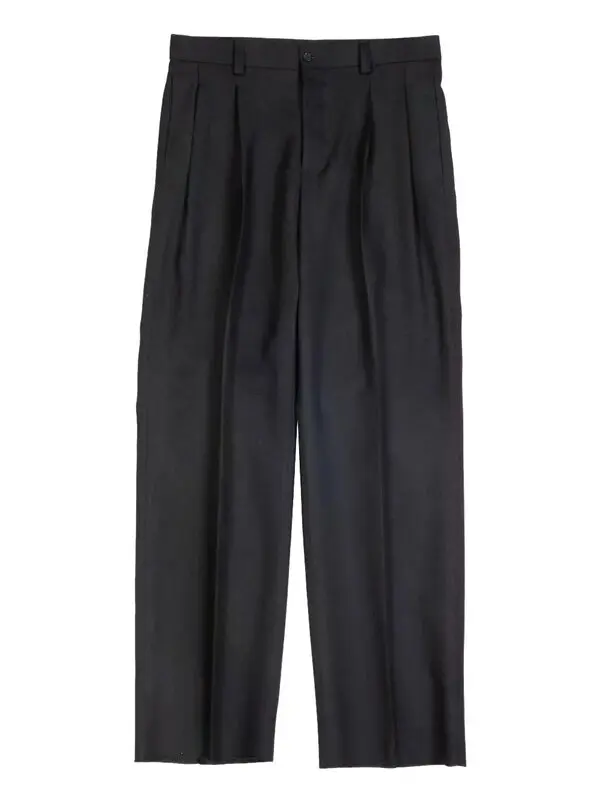 LANEUS Pleated Trousers - Black