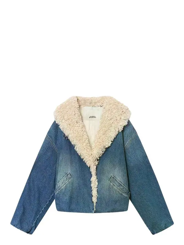 Isabel Marant Fur Collar Charone Jacket - Blue