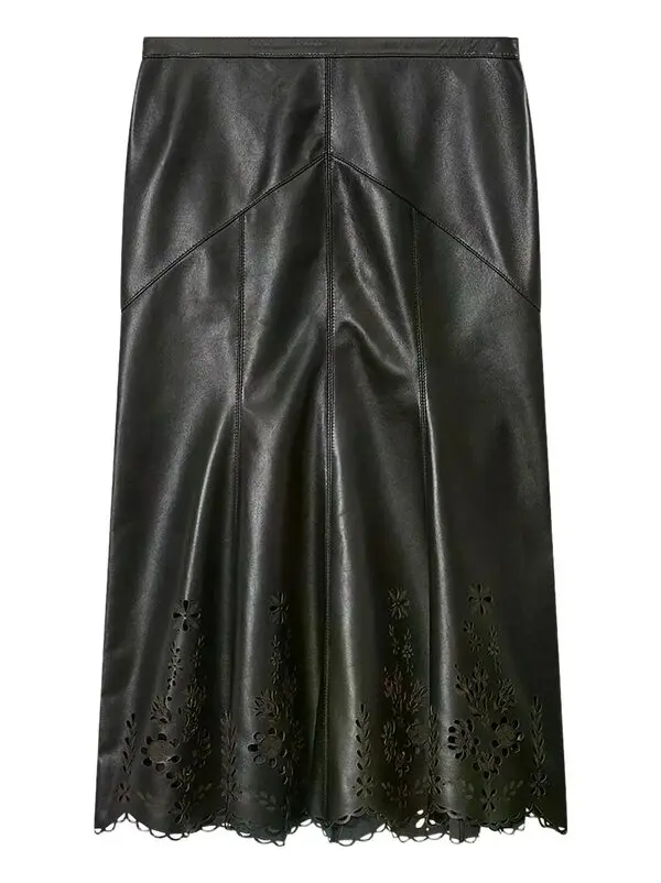 Isabel Marant Nisia Laser-cut Midi Skirt - Black