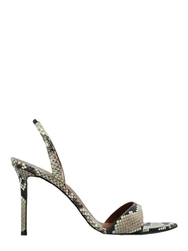 GIUSEPPE ZANOTTI 110mm Snakeskin-print Stiletto Sandals - Neutrals