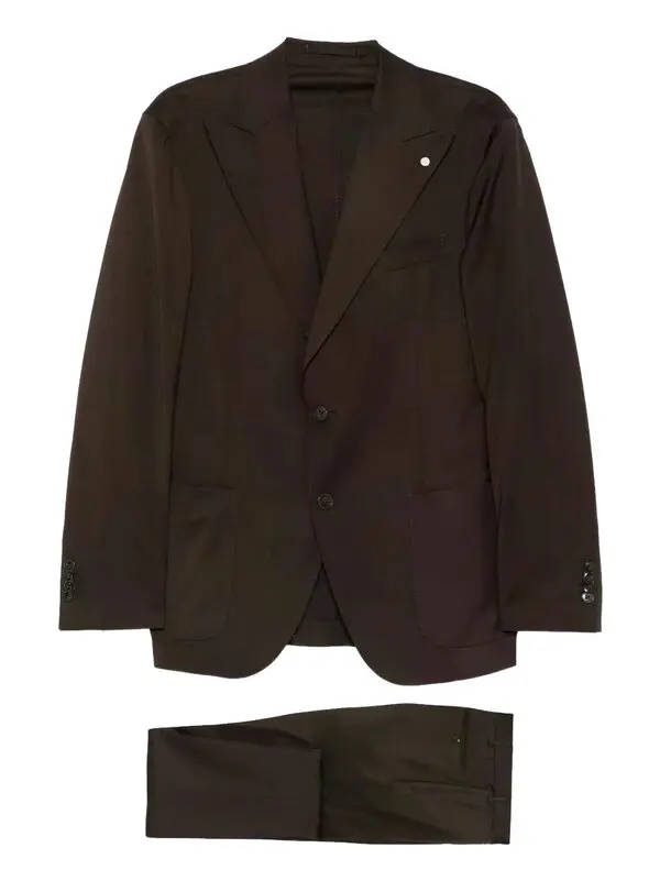 LUIGI BIANCHI MANTOVA Pocket Buttoned Suit - Brown
