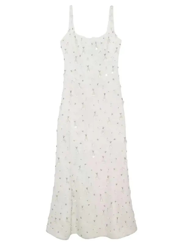 Simkhai Briella Embellished Dress - White