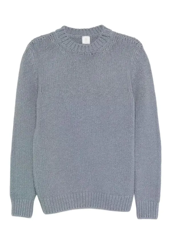 Eleventy Crew-neck Wool Sweater - Blue