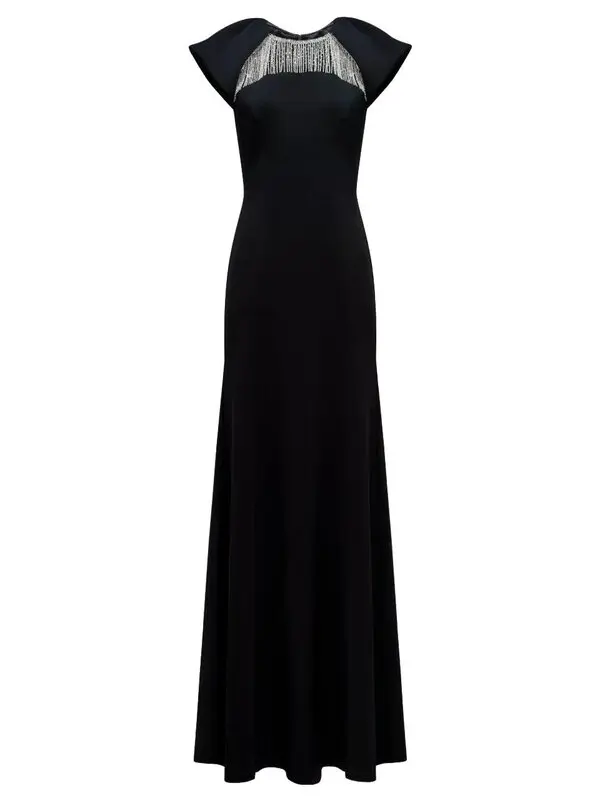Jenny Packham Sonder Embellished Maxi Dress - Black