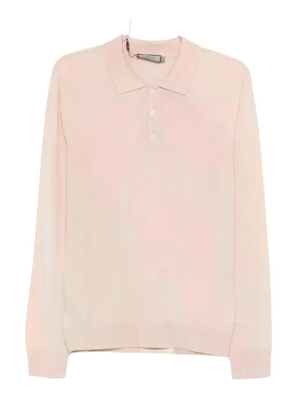Canali Buttoned Polo Shirt - Pink