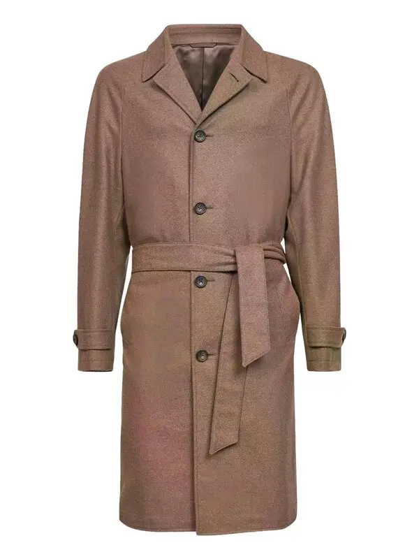 D4.0 Belted Coat - Brown