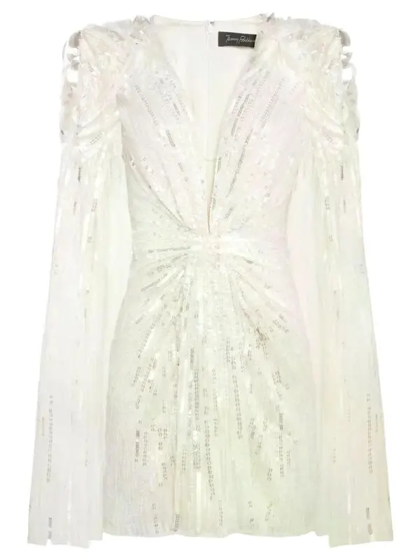 Jenny Packham Lady Love Sequin-embellished Mini Dress - White