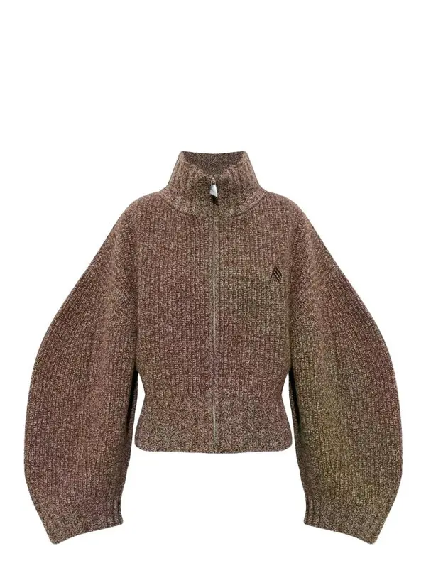 Attico Mélange-effect Cardigan - Brown