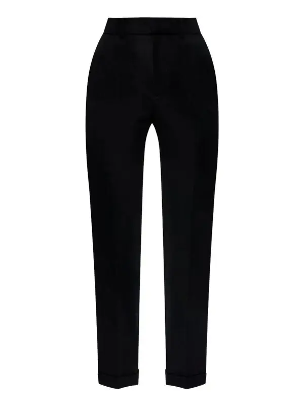 Attico Turn-up Hem Trousers - Black