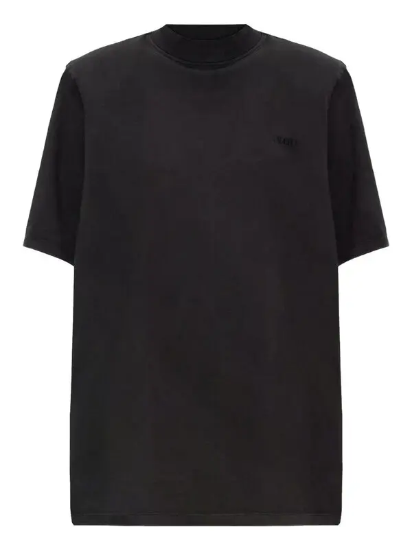 Attico Logo-detail Roll-neck T-shirt - Black