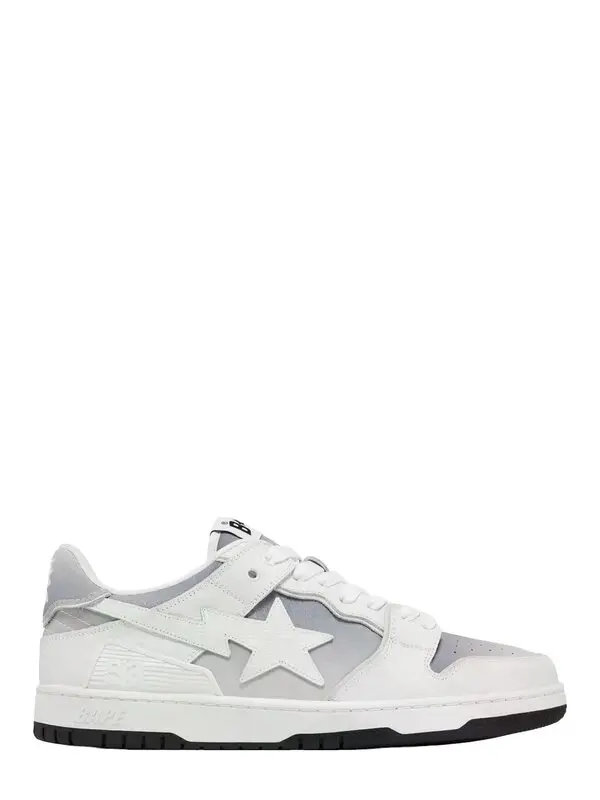 A BATHING APE® Sk8 Sta Star Panelled Sneakers - White