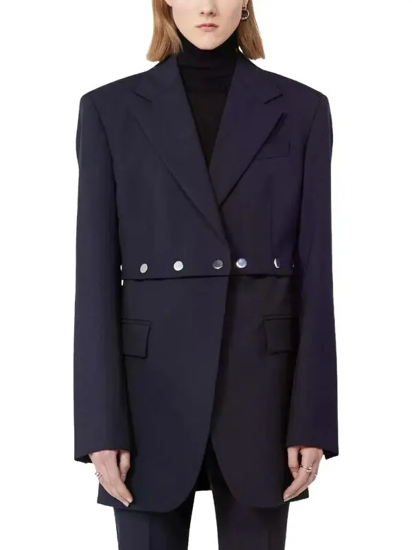 Sportmax Editore Button Blazer - Blue