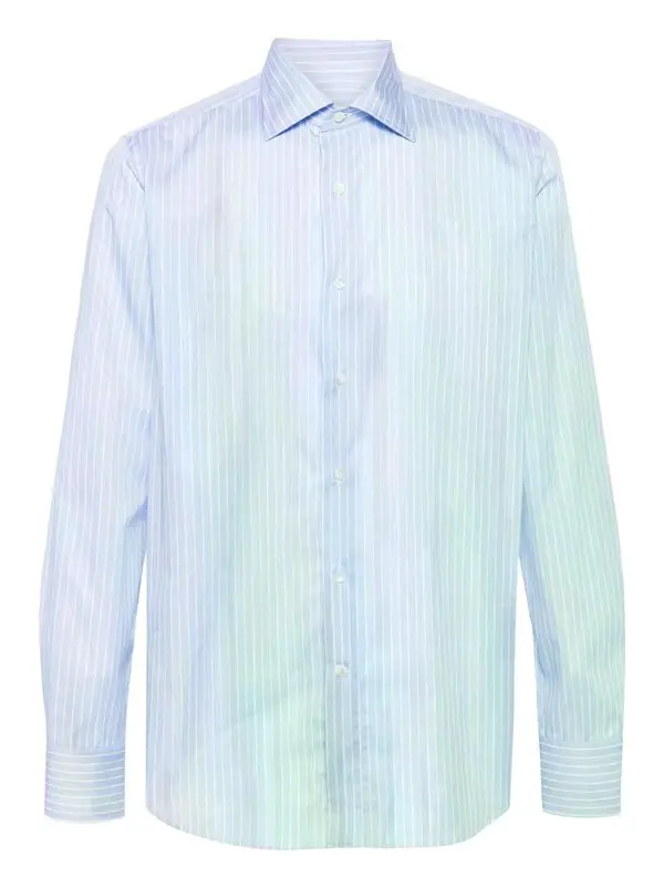 Canali Pinstriped Shirt - Blue