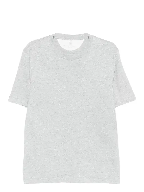 Brunello Cucinelli Crewneck Short-sleeve Polo Shirt - Grey