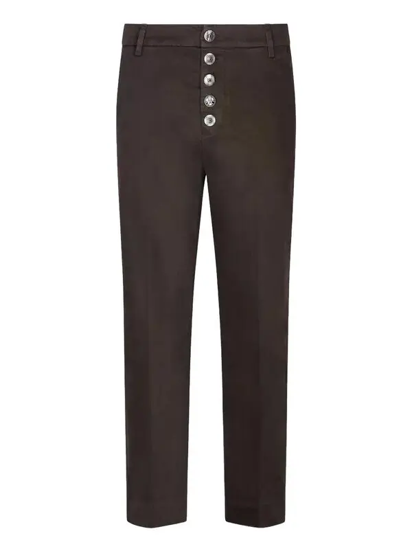 DONDUP Button Trousers - Brown
