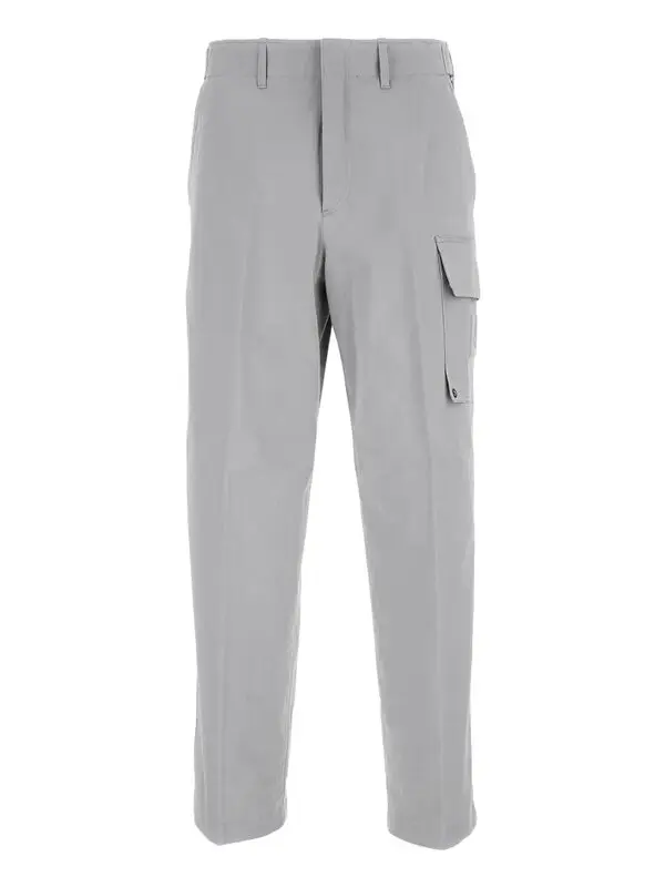 Fendi Logo-detail Trousers - Grey
