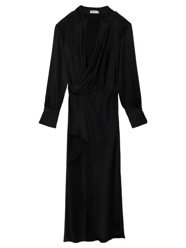 Simkhai Signature Talita Long-sleeve Midi Dress - Black