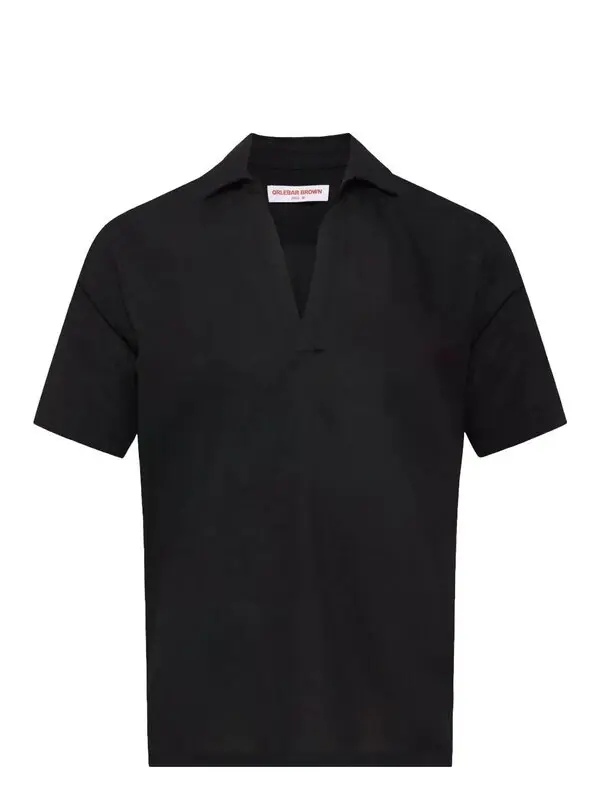 Orlebar Brown Ridley V-neck Short-sleeved Shirt - Black