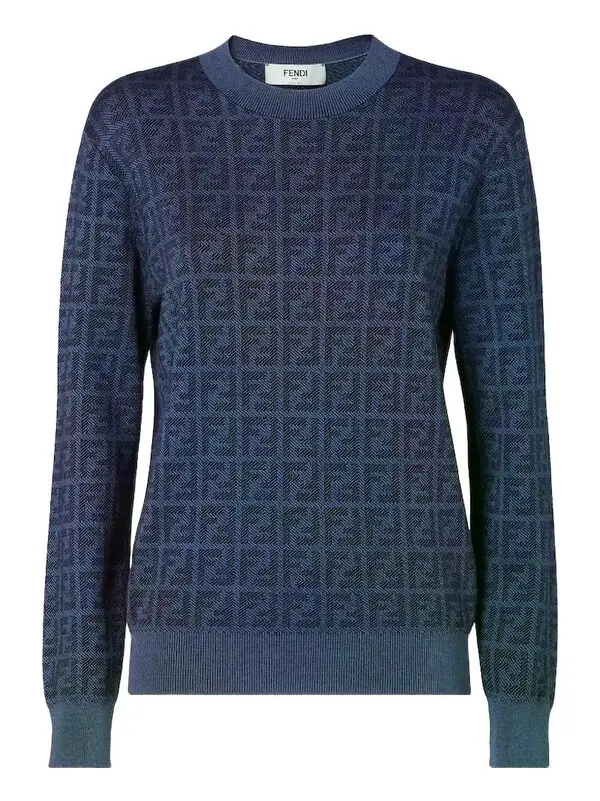Fendi Patterned Sweater - Blue