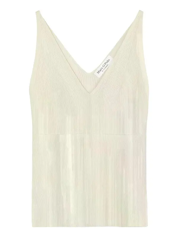 Marc O'polo Ribbed V-neck Tank Top - Neutrals