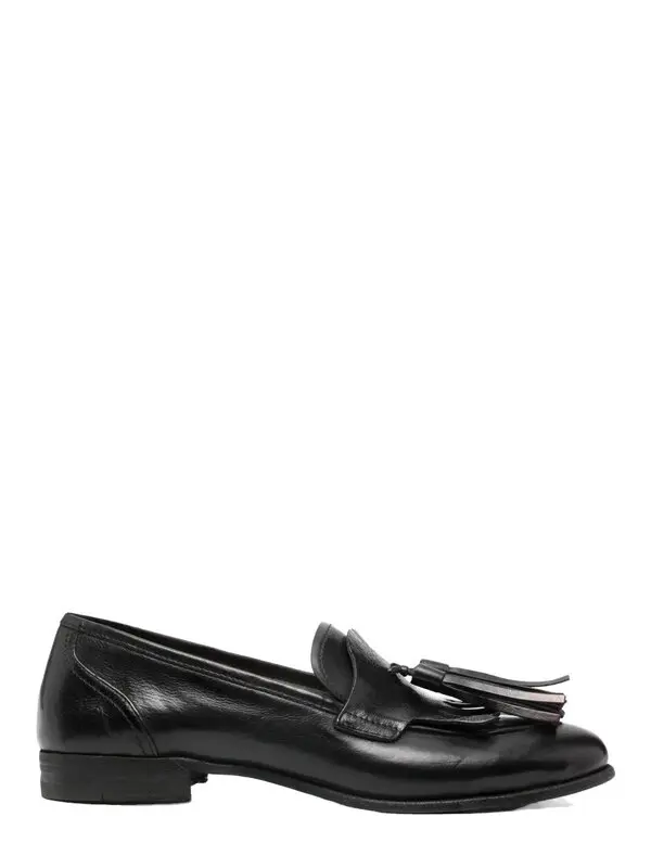 PAUL SILENCE Tassel-detail Leather Loafers - Black
