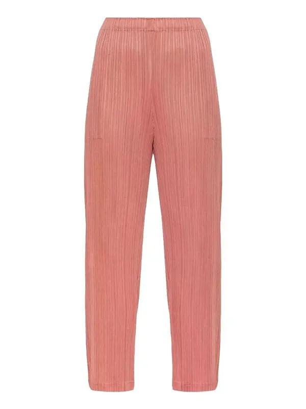 Issey Miyake Pleated Seam-pocket Trousers - Pink