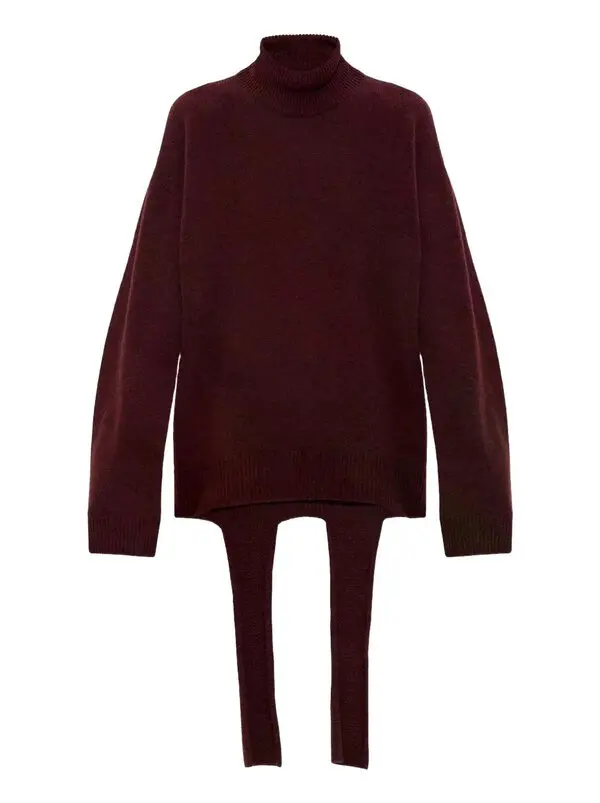 Issey Miyake Turtleneck Wool Sweater - Brown