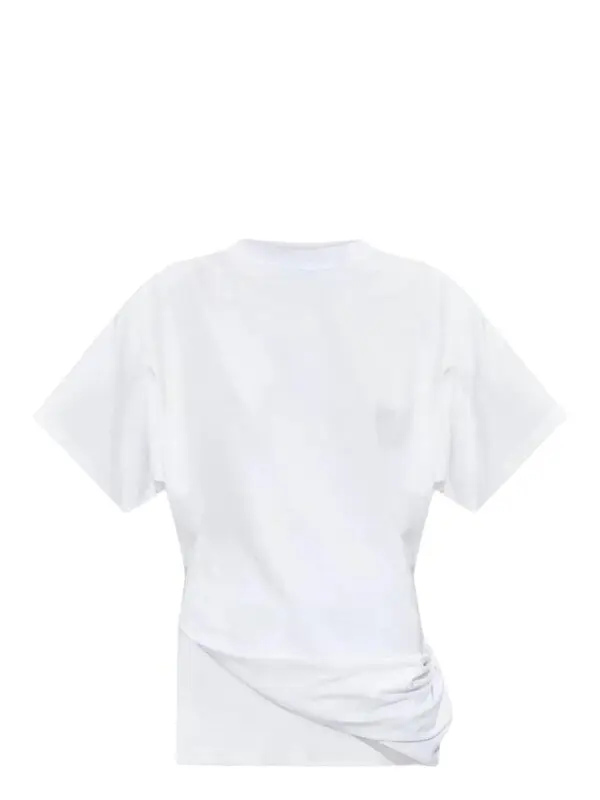 Sportmax Draped-design T-shirt - White