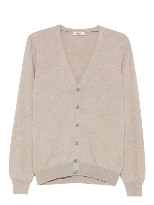 GIUUNO Buttoned Cardigan - Neutrals