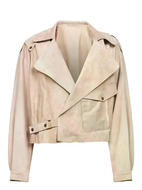 SALVATORE SANTORO Snap-buttoned Leather Jacket - Neutrals