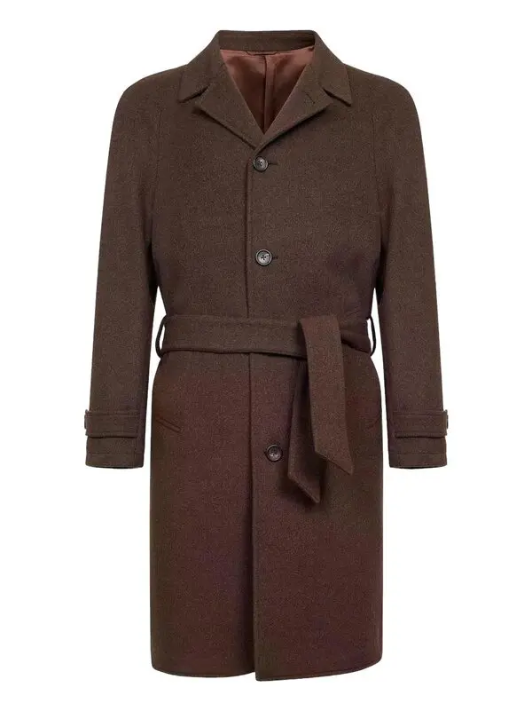 D4.0 Belted Coat - Brown