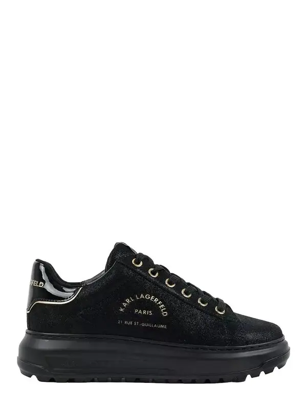 Karl Lagerfeld Logo Eyelet Trainers - Black