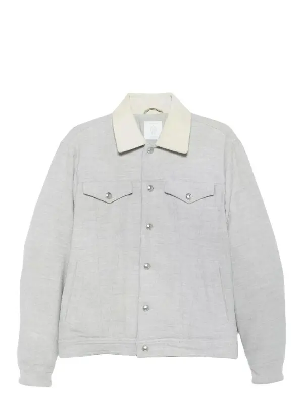 Eleventy Collared Wool Jacket - Grey