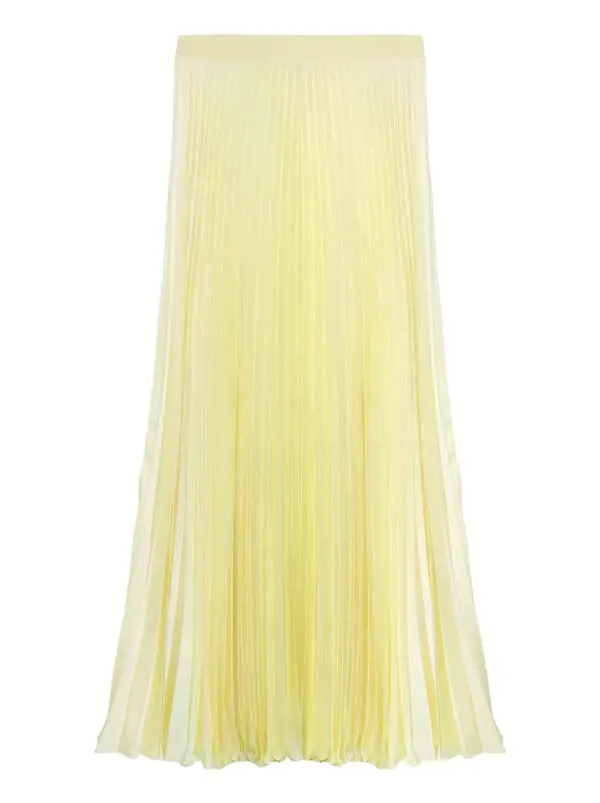 Simkhai Melanie Pleated Midi Skirt - Yellow