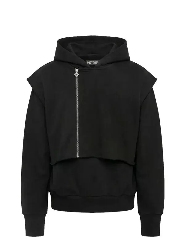 PROTÉMOA Armour Zip-front Hoodie - Black