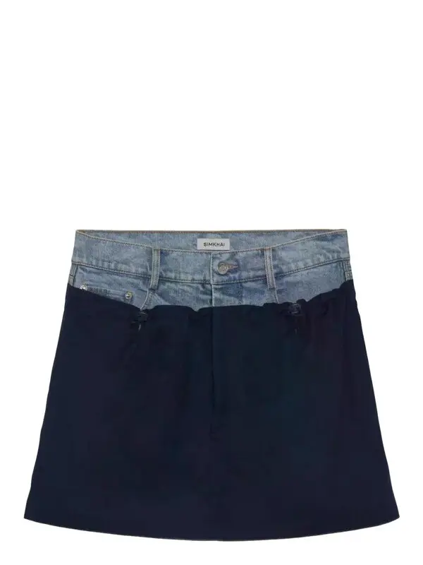 Simkhai Hampton Mini Skirt - Blue