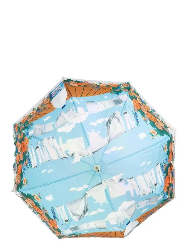 Moschino Floral-print Umbrella - Blue