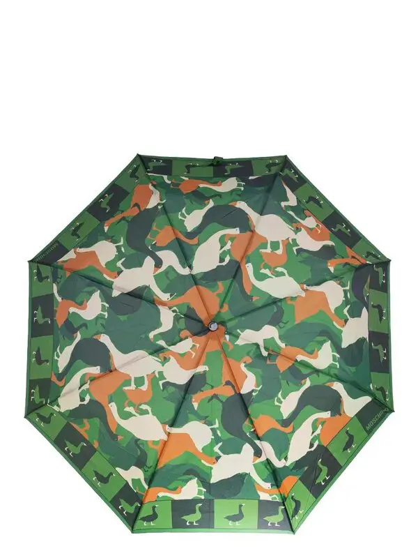 Moschino Duck-print Umbrella - Green