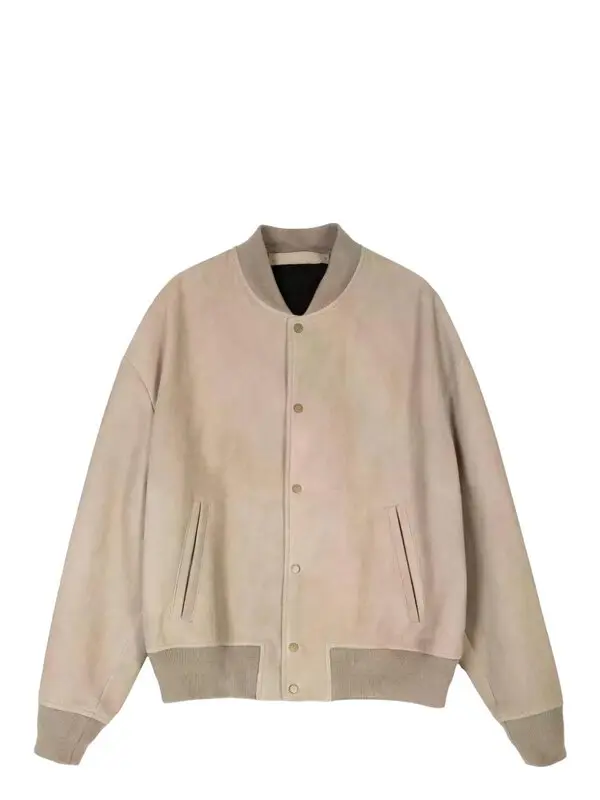 SALVATORE SANTORO Buttoned Bomber Jacket - Neutrals
