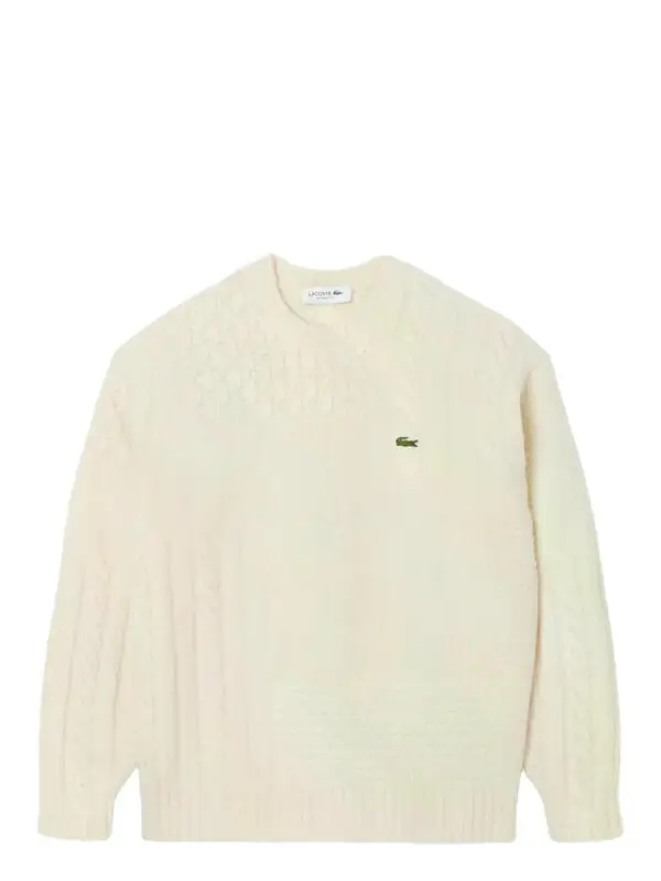 Lacoste Cable Knit Pullover - Neutrals