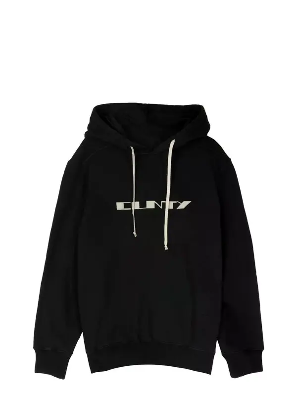 Rick Owens Lettering Hoodie - Black