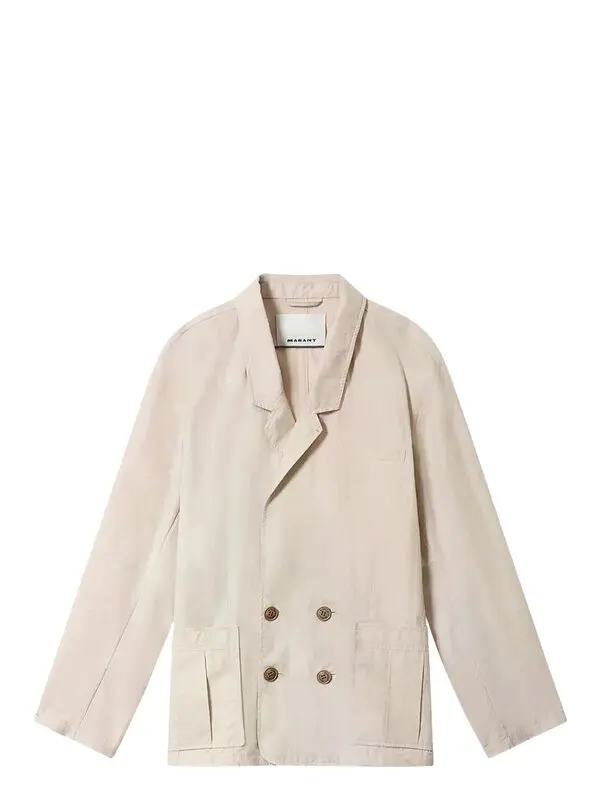 MARANT Yhann Double-breasted Jacket - Neutrals