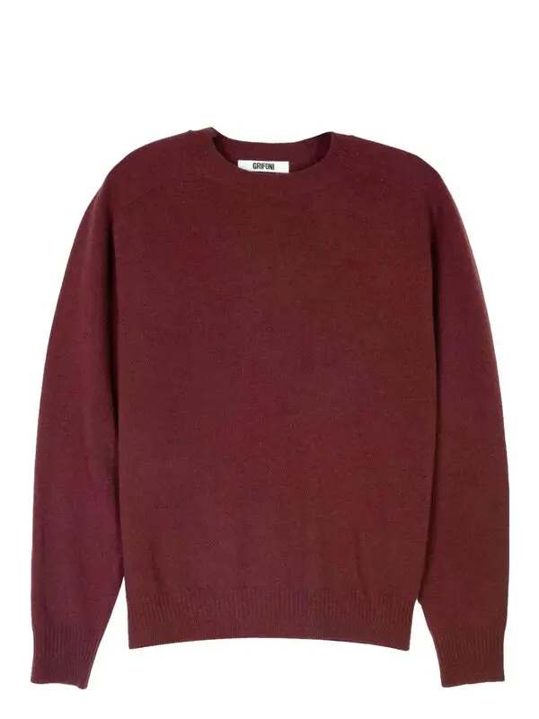 GRIFONI Round-neck Sweater - Red