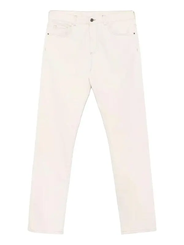 Canali Straight-leg Cotton-blend Jeans - Neutrals