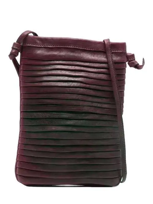 SOMMET Paloma Pleated-effect Crossbody Bag - Red