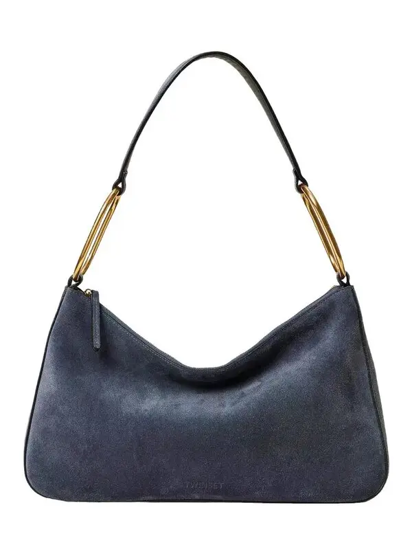 TWINSET Liliane Ring Handle Shoulder Bag - Blue