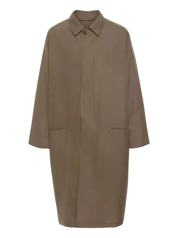 LEMAIRE Mélange Spread-collar Jacket - Brown